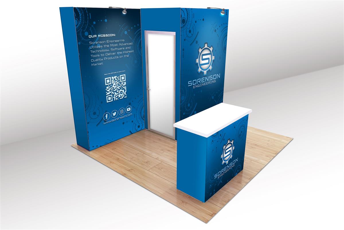 Custom Modular 10 x 10 Exhibit Booth with SEG Graphics