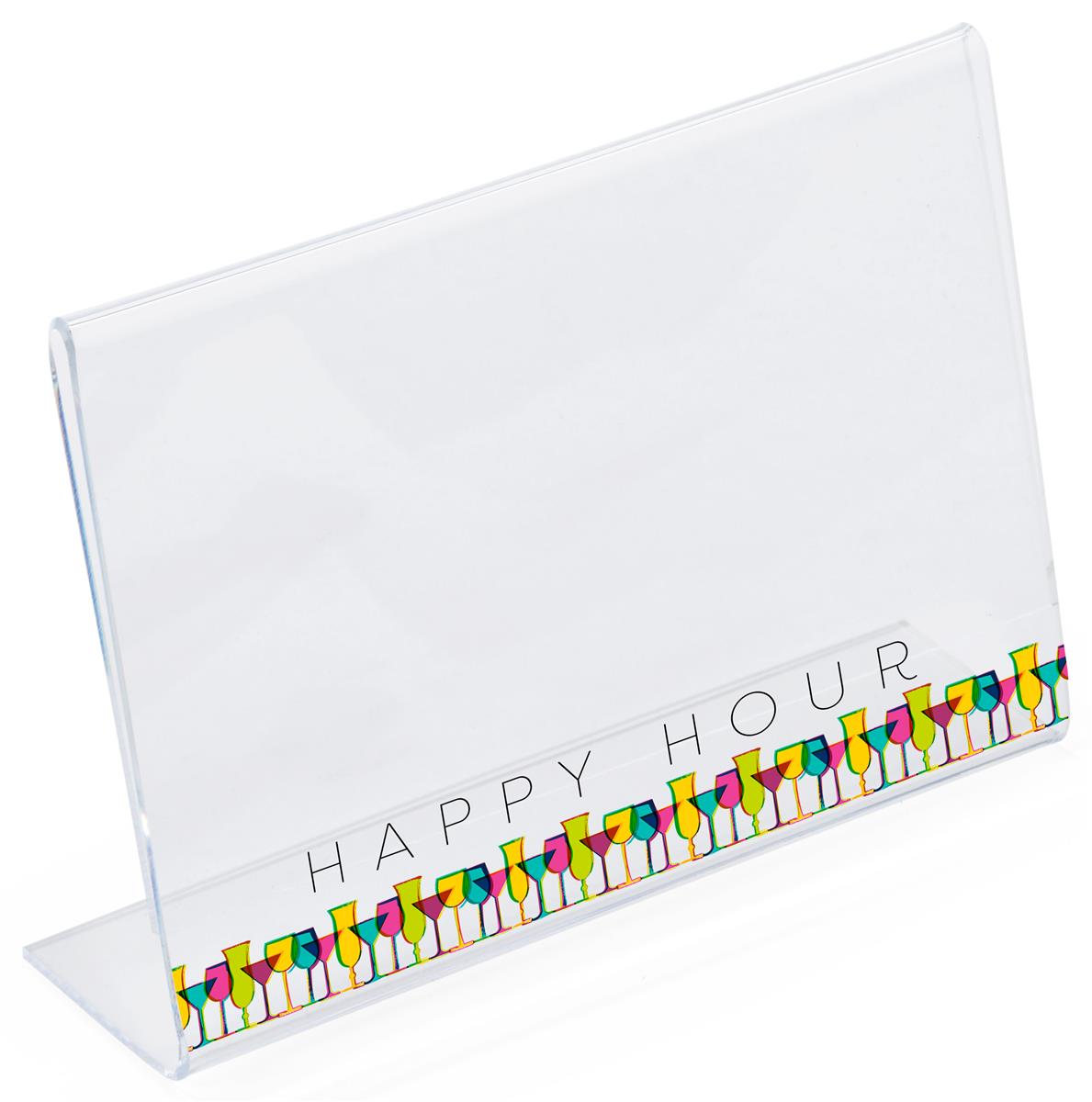 6" x 4" Custom Acrylic Sign Holders | UV Print Graphics Included