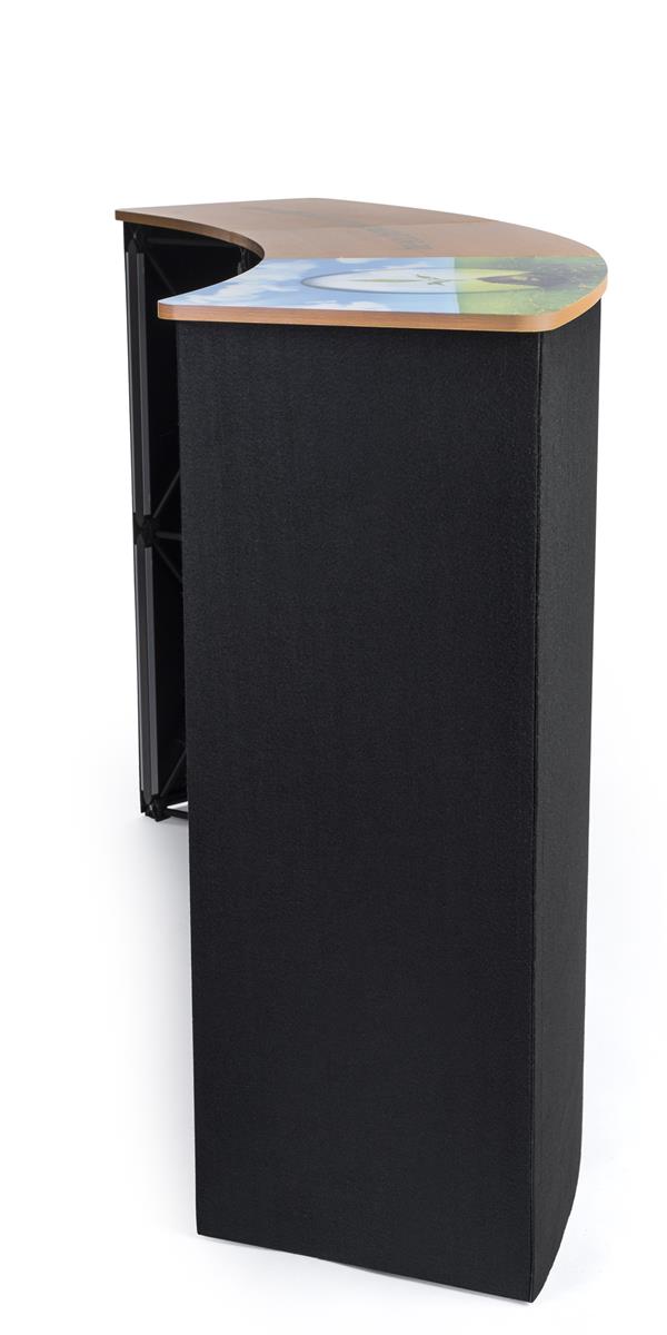 Pop Up Custom Counter | Black Fabric w/ UV Printed Top Surface
