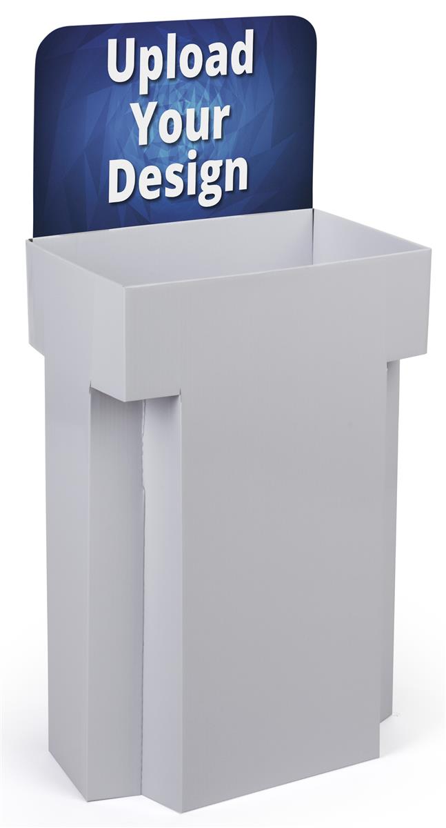 Printable Cardboard Dump Bins for Retail | Single Compartment