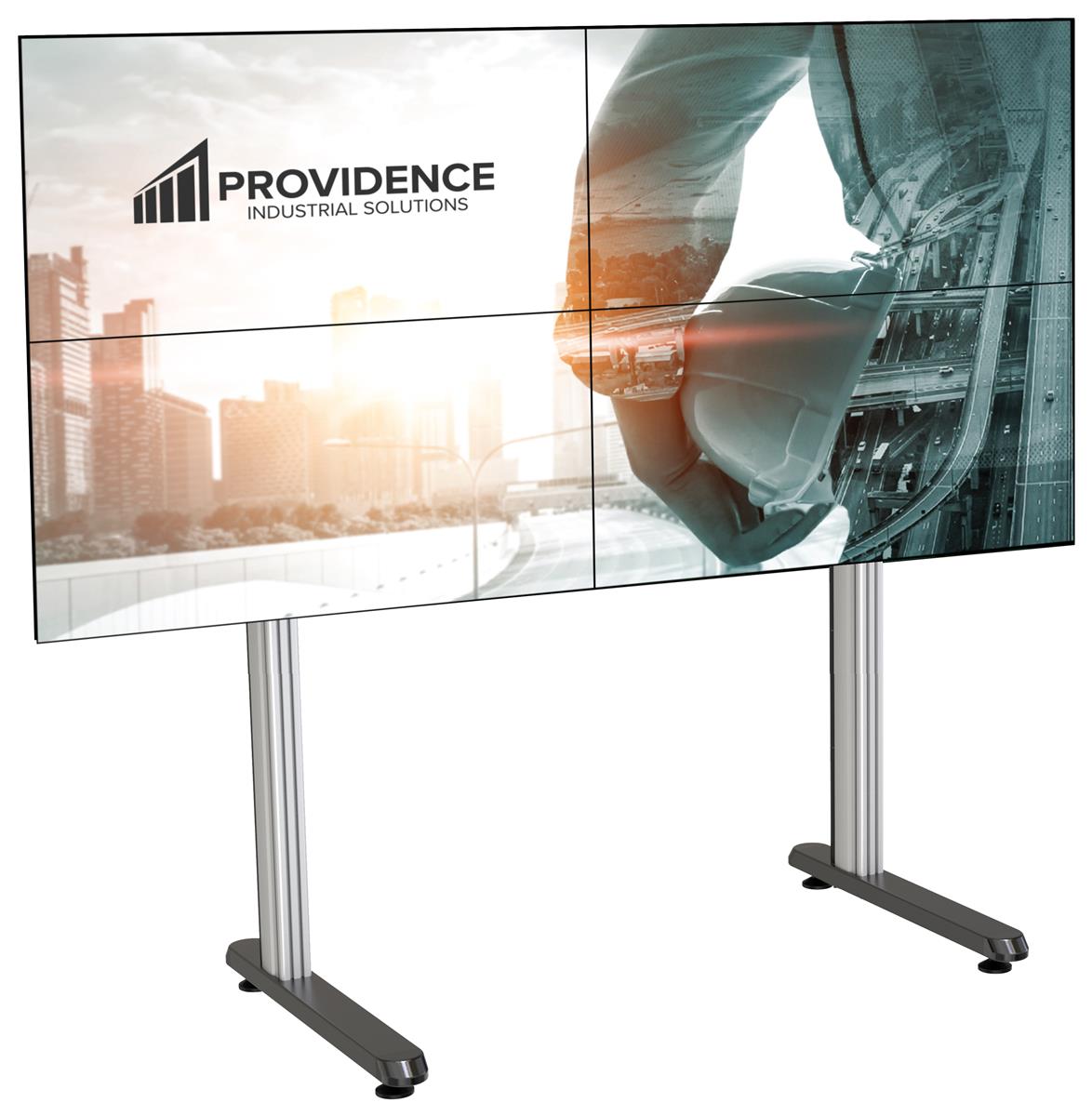 2x2 Multi-Monitor Video Wall Stand | Landscape Orientation
