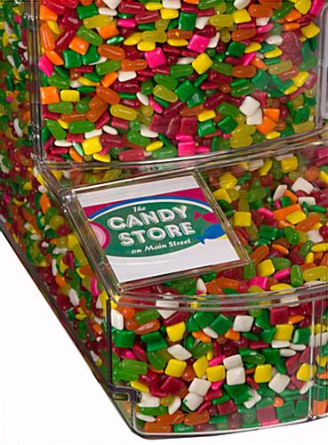 Bulk Candy Bin - Two Clear Compartments - 3 Gallons