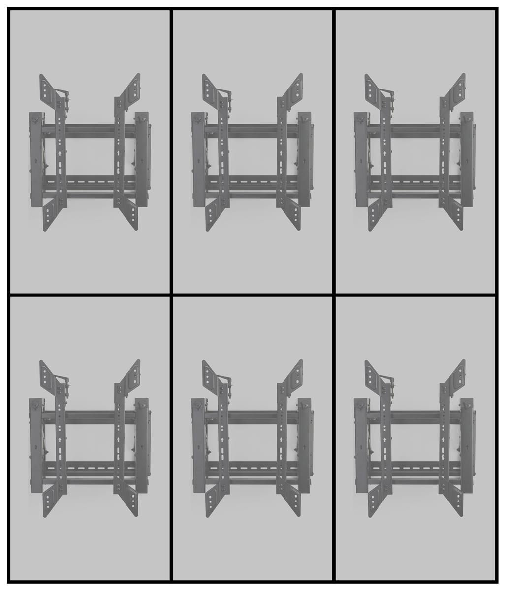 Video Wall Display 3x2 Portrait Mounts | Vertical Orientation