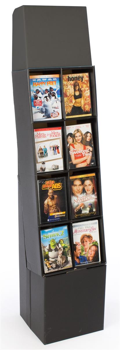 DVD Rack | Black Cardboard Display
