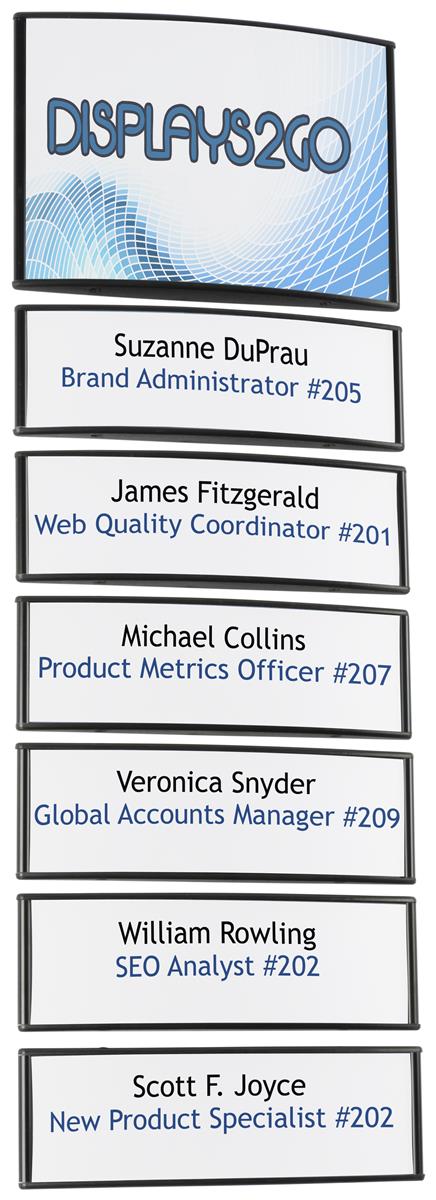 Professional Directory Signs | Aluminum with 6 Snap-Out Plates