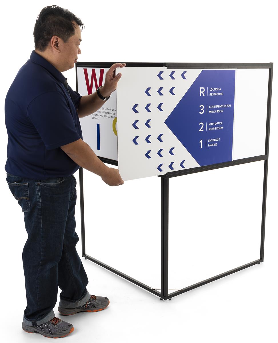 Free Standing Corner Sign Frame | Two Individual Printing Areas