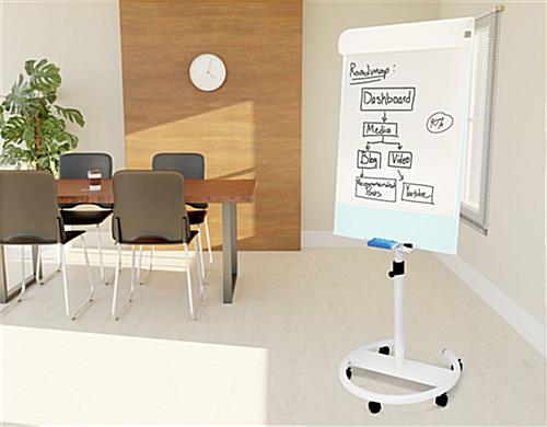 Mobile Glass Whiteboard | Magnetic Surface and Locking Wheels