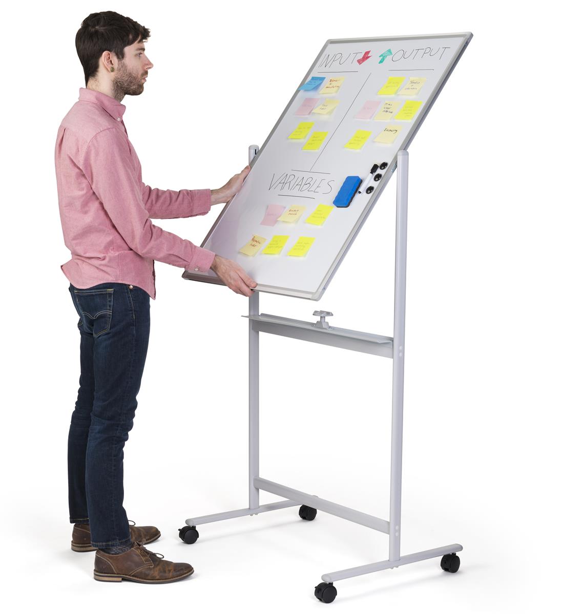 Whiteboard on Wheels | Locking Casters