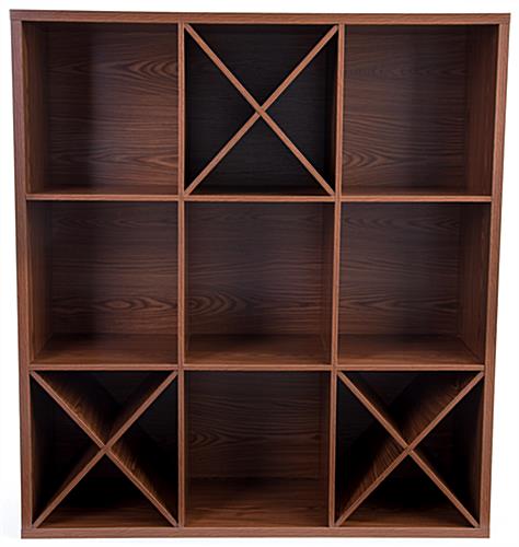 Wooden Floor Cube Store Shelves | 3 “X” Inserts