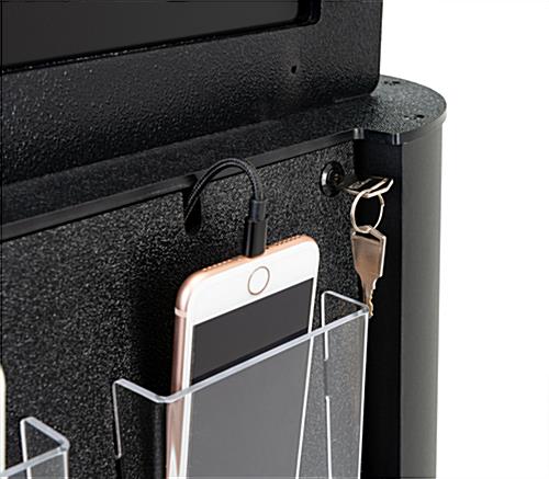 Wall Mounted Digital Cell Phone Charging Station | 8GB Storage