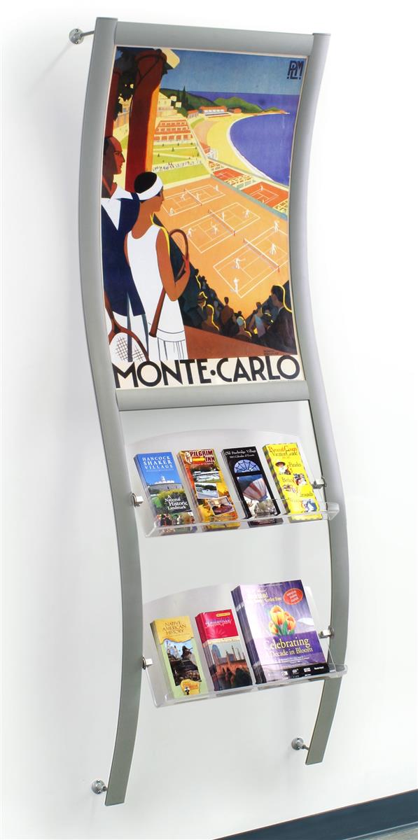 Literature Holder w/ Contemporary Wave-Like Design Poster Frame
