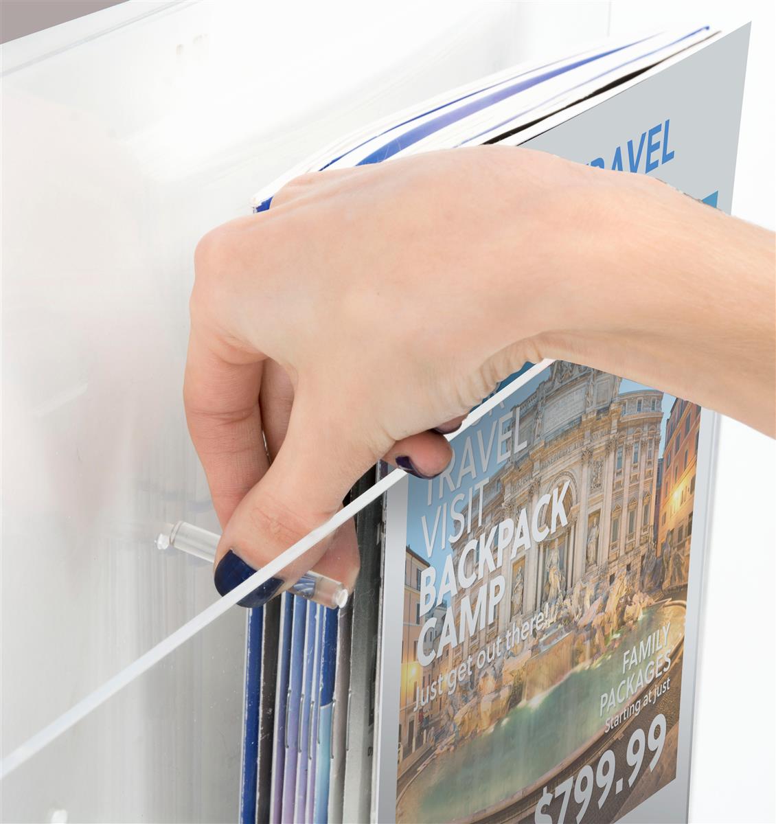 Recycled Acrylic Poster Display | Adjustable Literature Holder