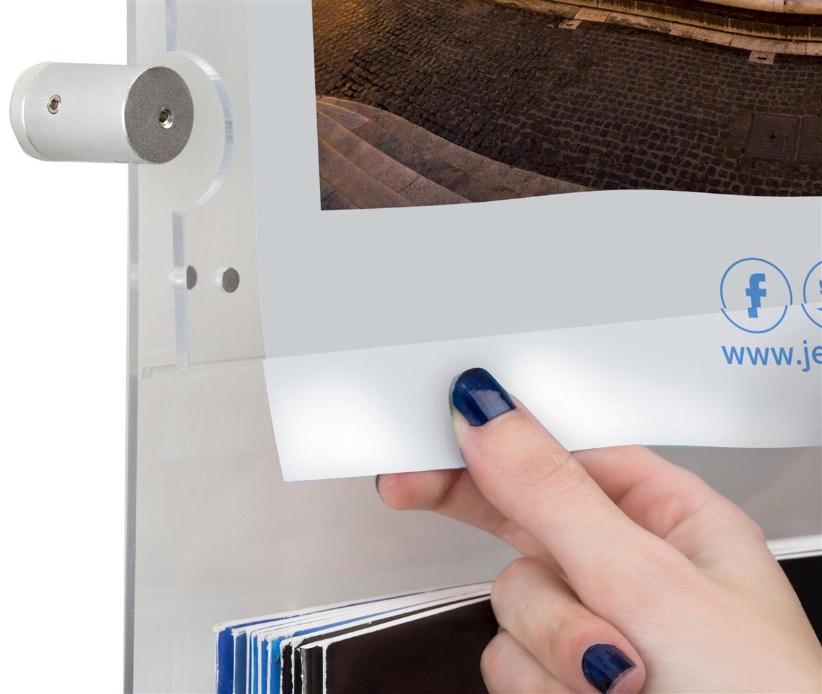 Recycled Acrylic Poster Display | Adjustable Literature Holder