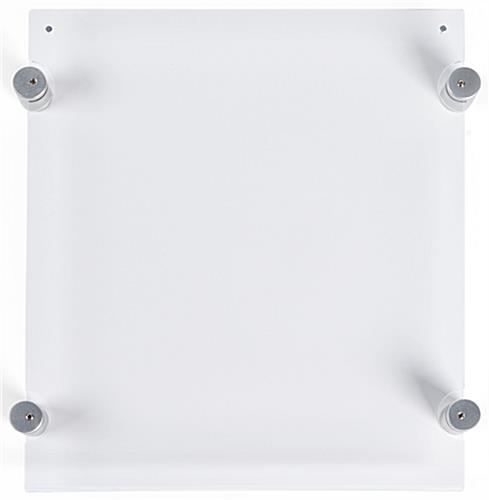 Acrylic Standoff System | 8.5 x 11 - For Satin Silver Standoffs