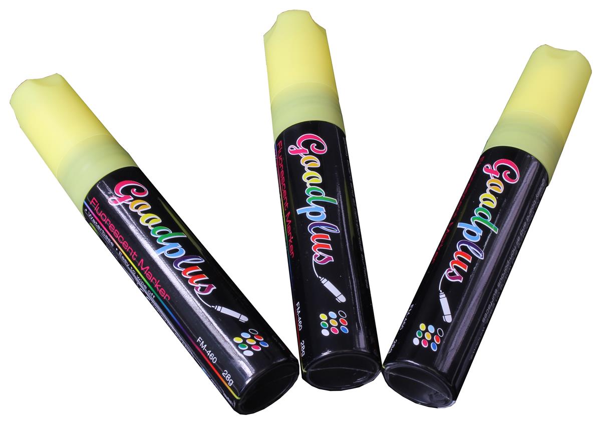 Set of (3) Liquid Chalk Markers - Bright Yellow