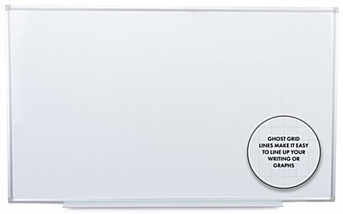 Ghost Grid Magnetic Whiteboard | Attachable Marker Tray