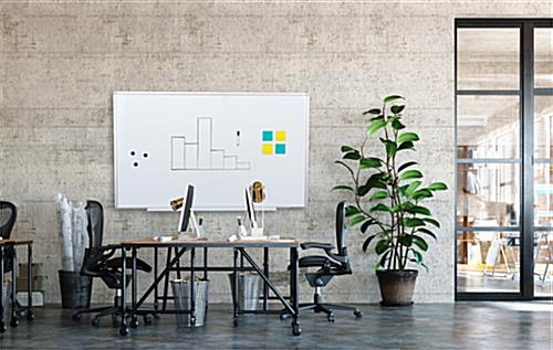Ghost Grid Magnetic Whiteboard | Attachable Marker Tray