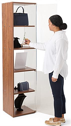 Narrow Display Case | Five Shelves