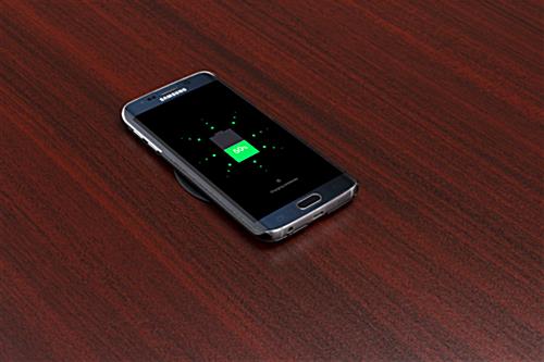 Wireless Charging Table | 24”w 42"h Mahogany w/1 Charger