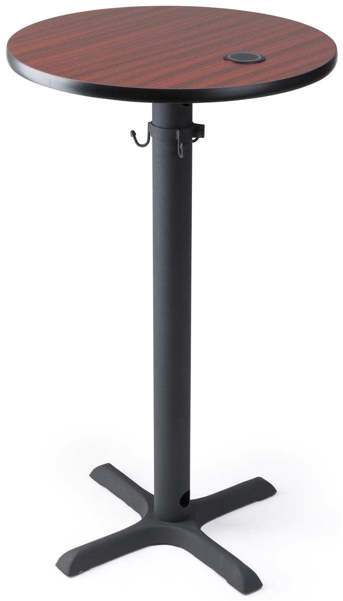 Wireless Charging Table | 24”w 42"h Mahogany w/1 Charger