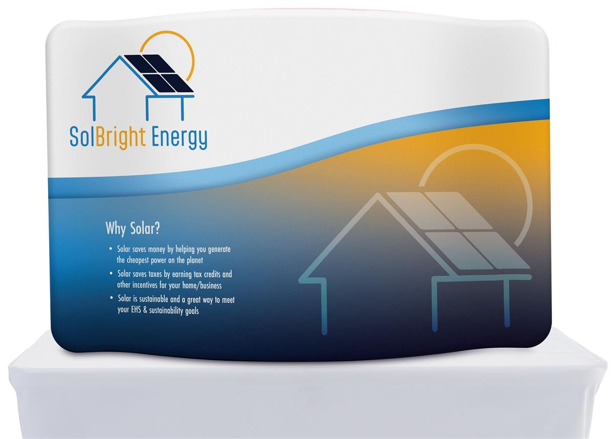 Custom Print Table Top Display | 7.5 Feet Wide Graphics