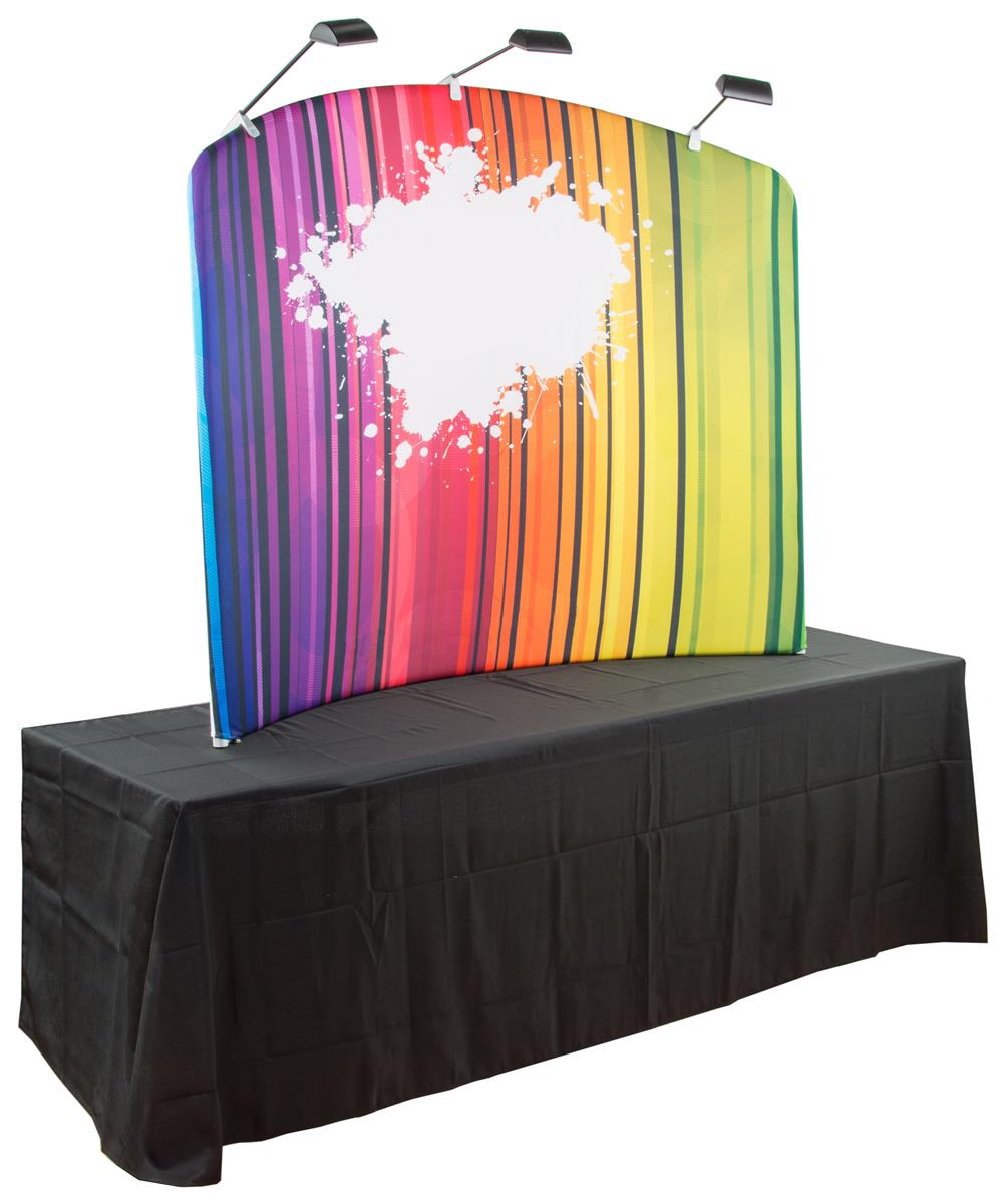 Tabletop Display | Collapsible Frame & 3 Halogen Lights