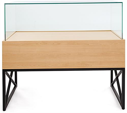 Glass Display Case with Drawers | Pull-Out Top Deck