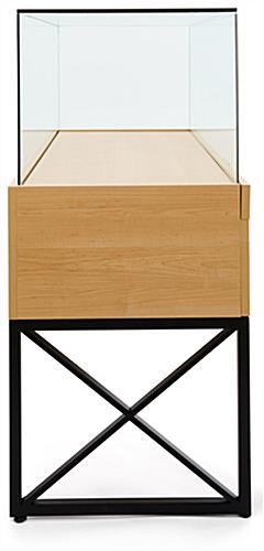 Glass Display Case with Drawers | Pull-Out Top Deck