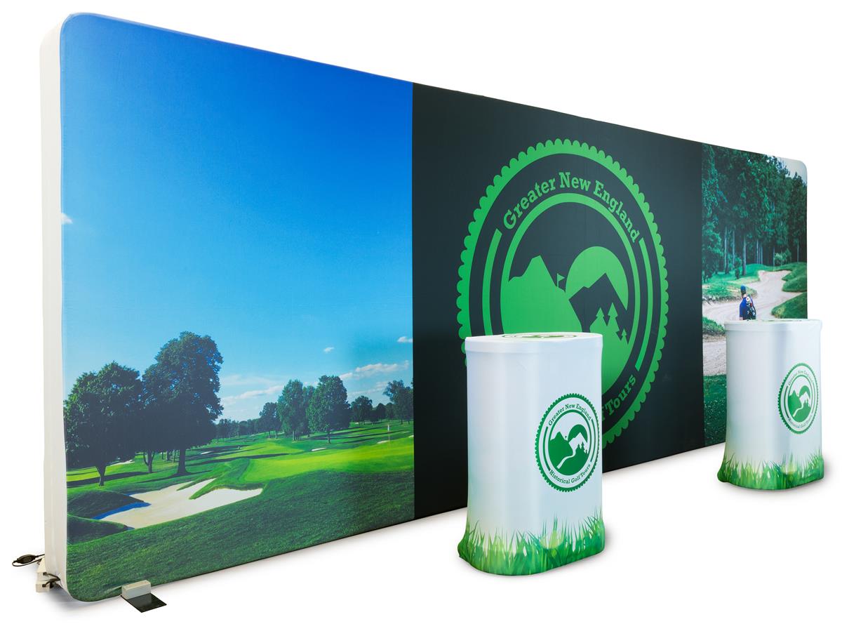 Lightbox Trade Show Booth Package | 2-Sided Custom Backwall