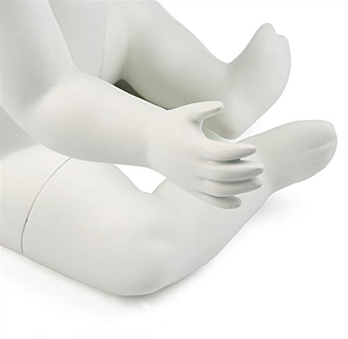 Sitting Baby Mannequin | Matte White Fiberglass