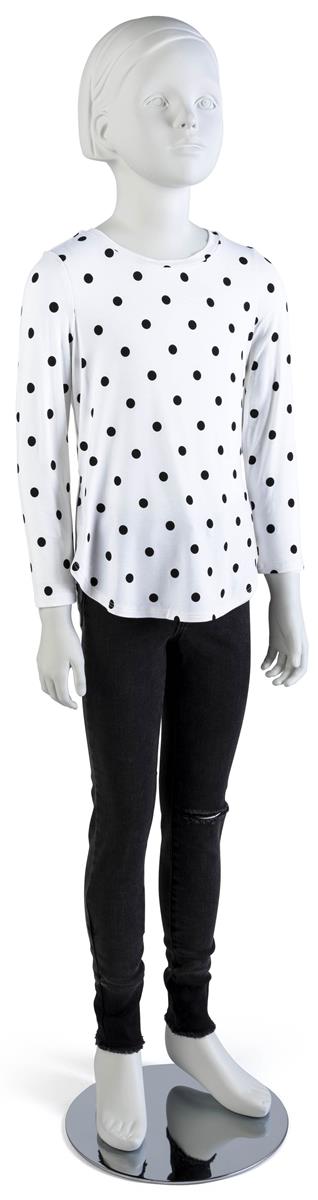 Semi-Abstract Girl Mannequin | Molded Hair & Face