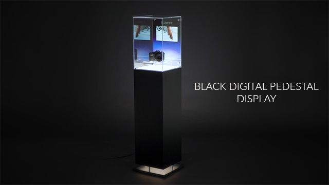 Multimedia Display Case Pedestal | Custom UV Printed Graphics | Displays2Go