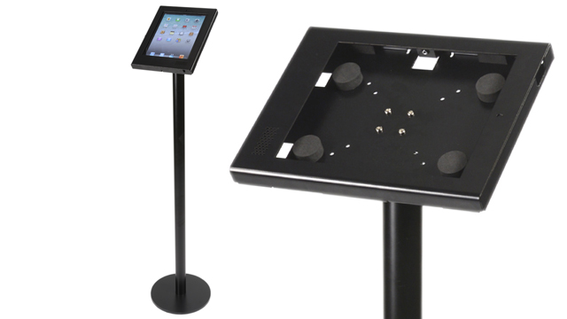 Tablet Kiosk | Black Portrait or Landscape Orientation | Displays2Go