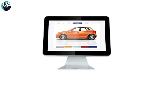 Touch Screen Digital Display for Countertop | 15.6" Screen | Post Up Stand